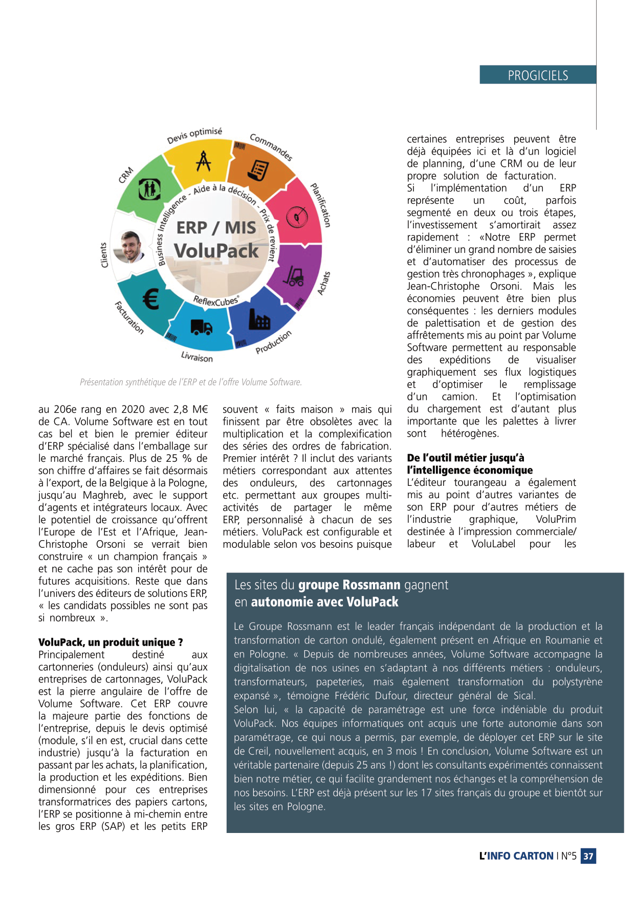 Presse : Zoom sur Volume Software dans l'Info Carton - Volume Software